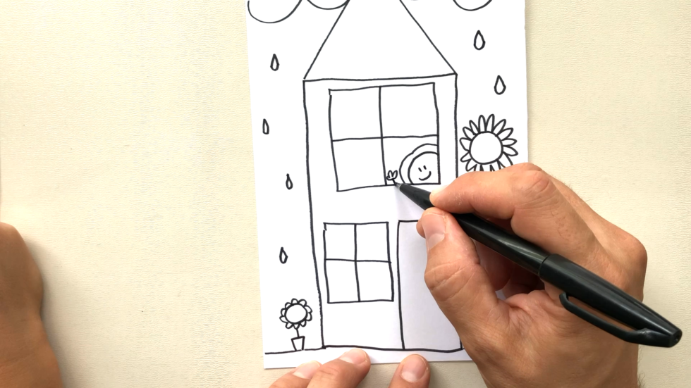 How To Draw A Tall House For Young Kids - Easy How To Draw For Kids